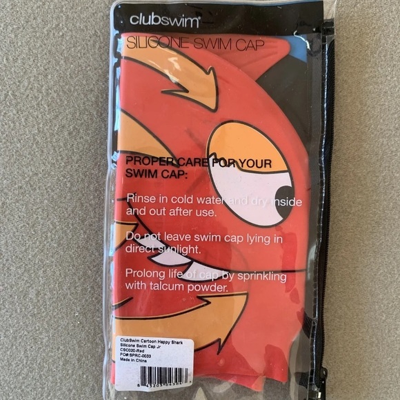 Club Swim | Swim | New Club Swim Silicone Kids Junior Jr Swim Cap Shark ...